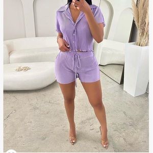 Amazon | Other | Purple Pleated Matching Set | Poshmark